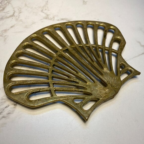 Andrea By Sadek | Kitchen | Brass Sea Shell Scallop Beach Ocean Coastal ...